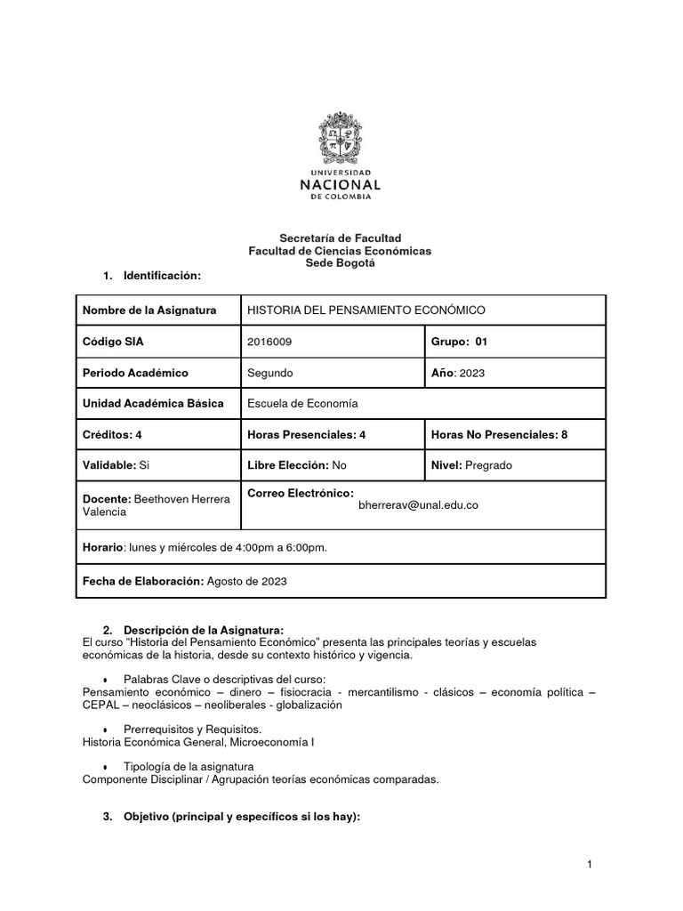Programa HPE UNAL 2023-2S | PDF