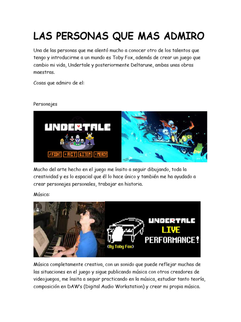 Las Personas Que Mas Admiro | PDF