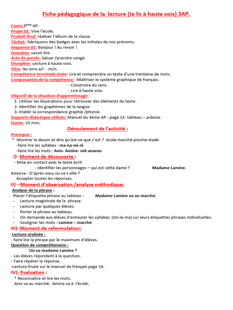 Je Lis À Haute Voix | PDF