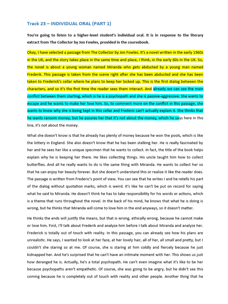 Ejemplo Oral Individual | PDF