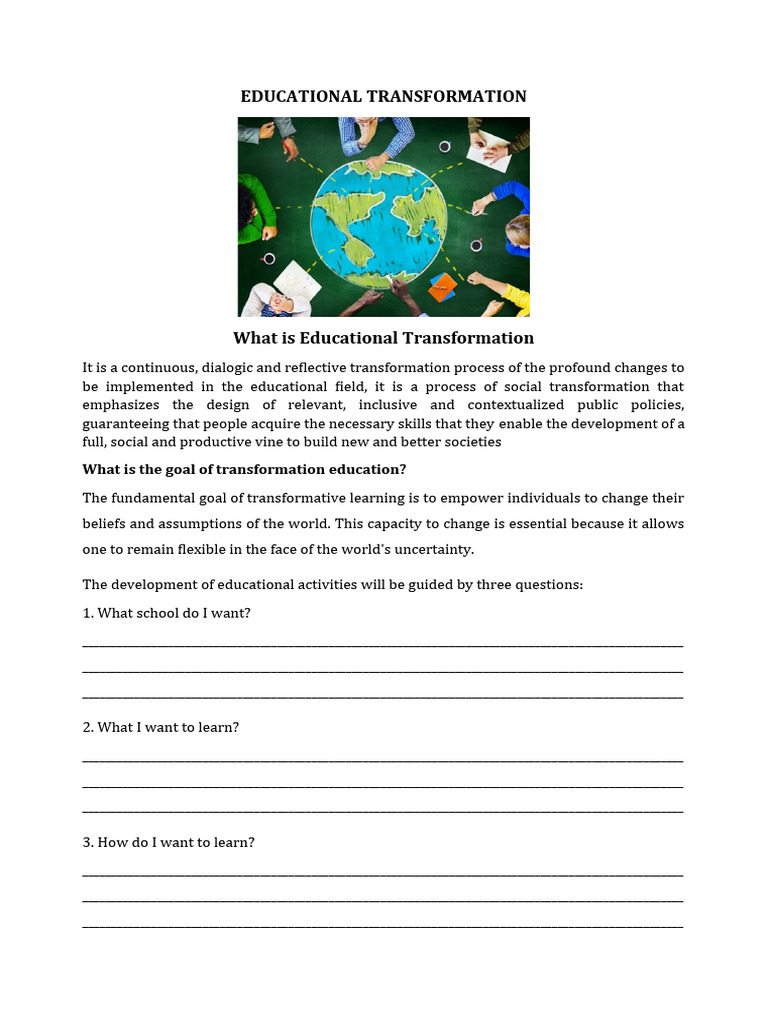 Week 9 Educational Transformation | PDF