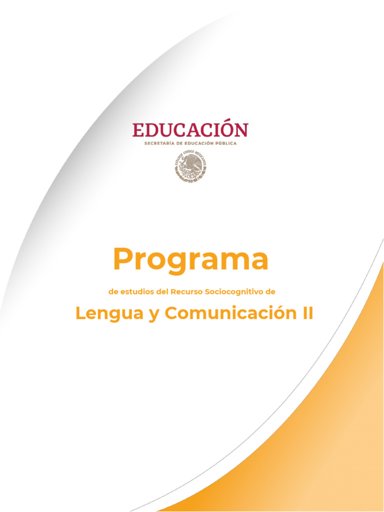 Programa. Lengua y Comunicación II | PDF