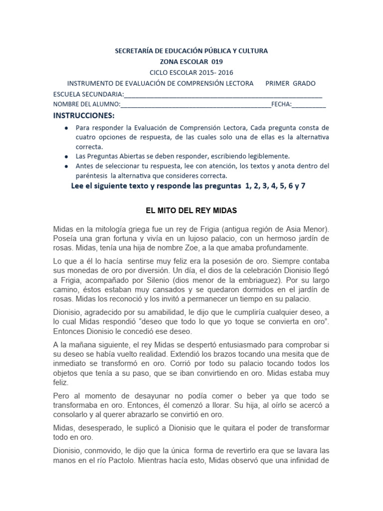 El Mito Del Rey Midas | PDF