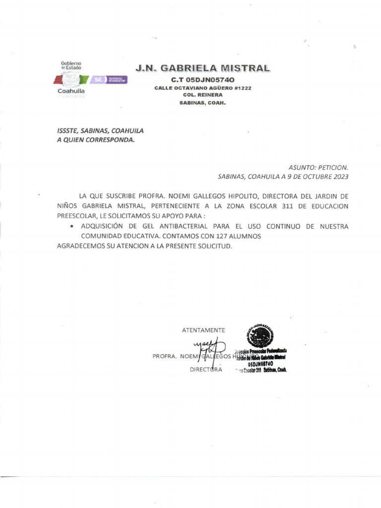 Peticion Issste 2023 | PDF