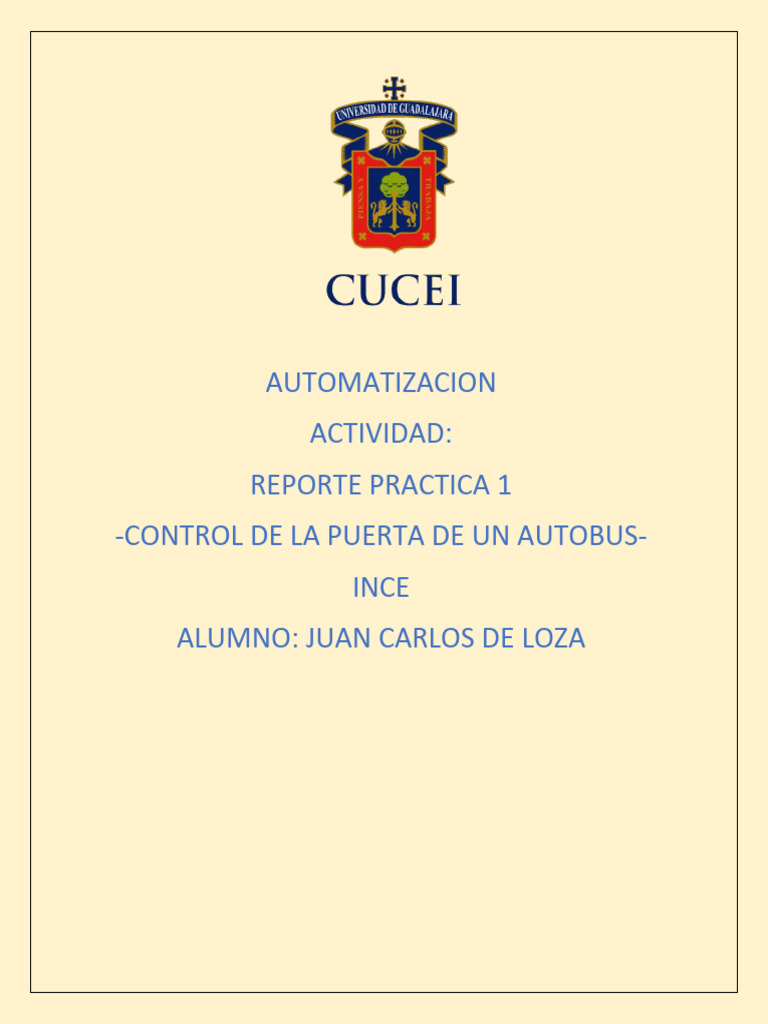 REPORE PRACTICA 1 Automatizacion | PDF