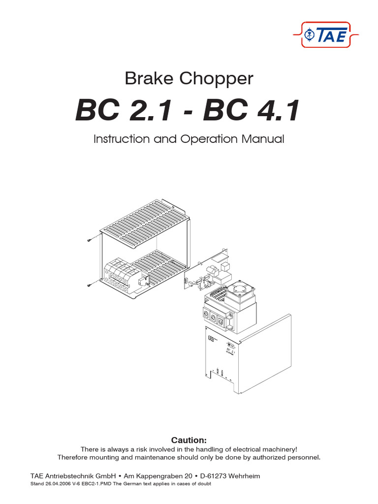 BA BC_1-e (TAE braking unit) | PDF