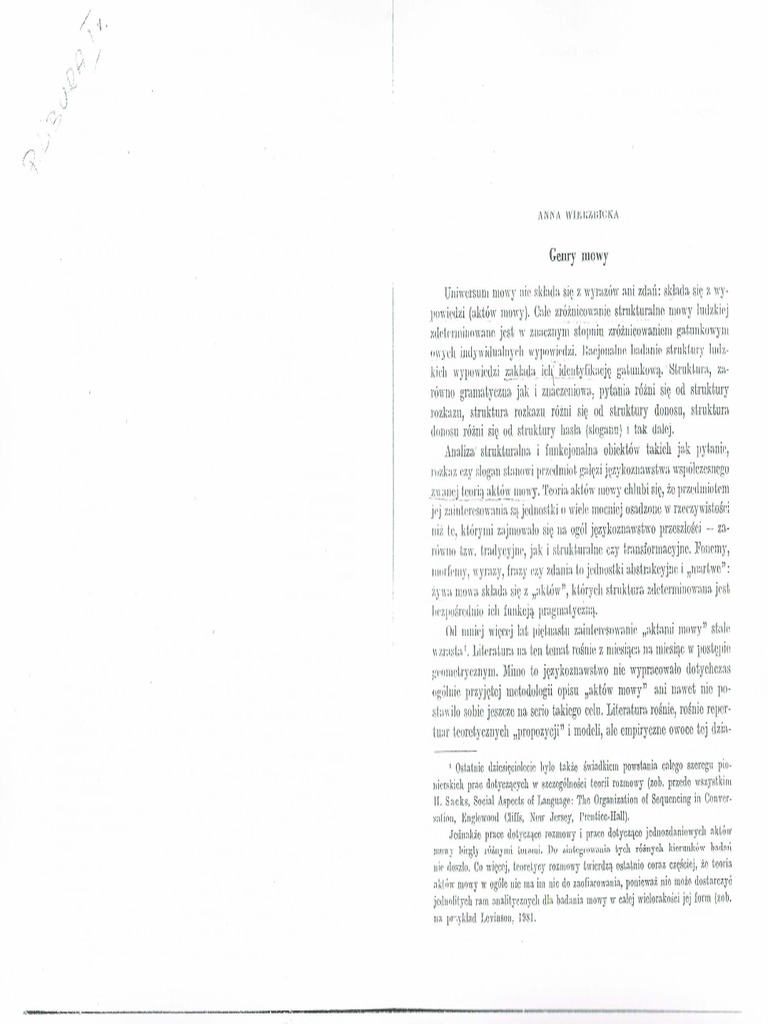 A. Wierzbicka - Genry Mowy | PDF