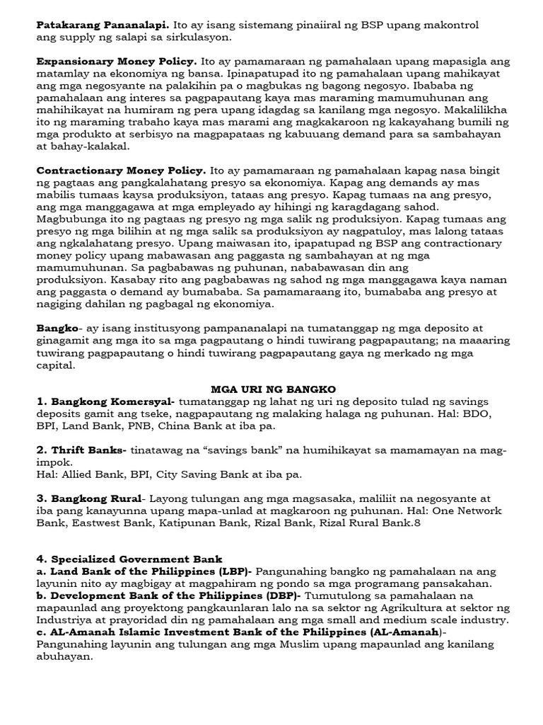 4th Quarter Handout | PDF