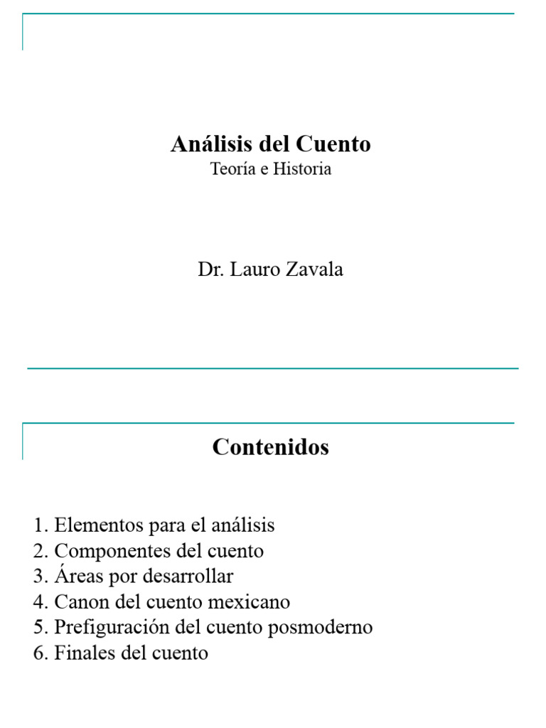 Análisis Integral del Cuento Literario | PDF
