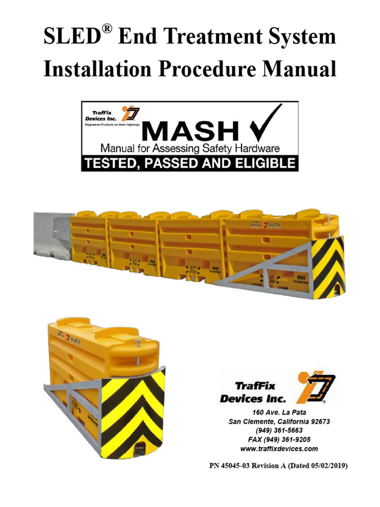 TRAFFIX MANUAL - SLED MASH Installation Manual | PDF | Drill | Screw