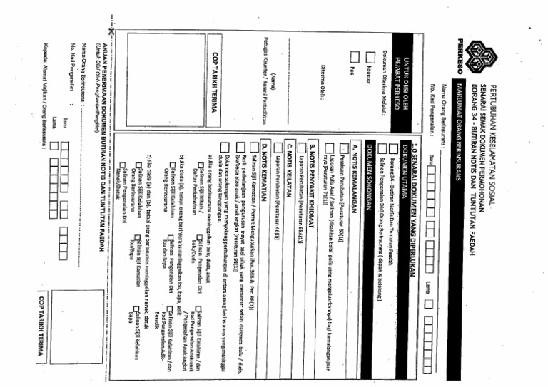 Borang 34 Senarai Semak | PDF