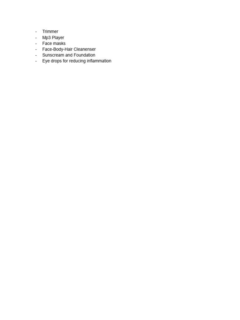 Shopping List PDF