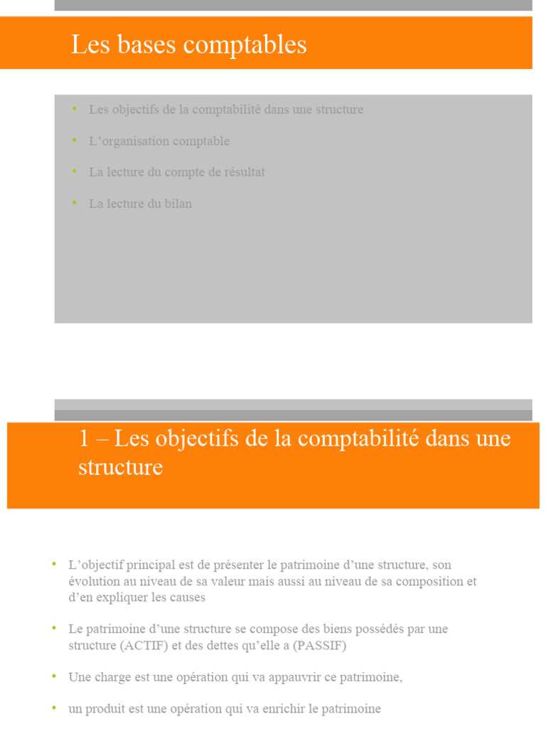 1-Les Bases de La Compta | PDF | Comptabilité | Bilan comptable
