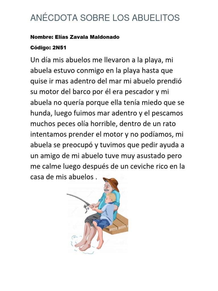 Anécdota Sobre Los Abuelitos | PDF