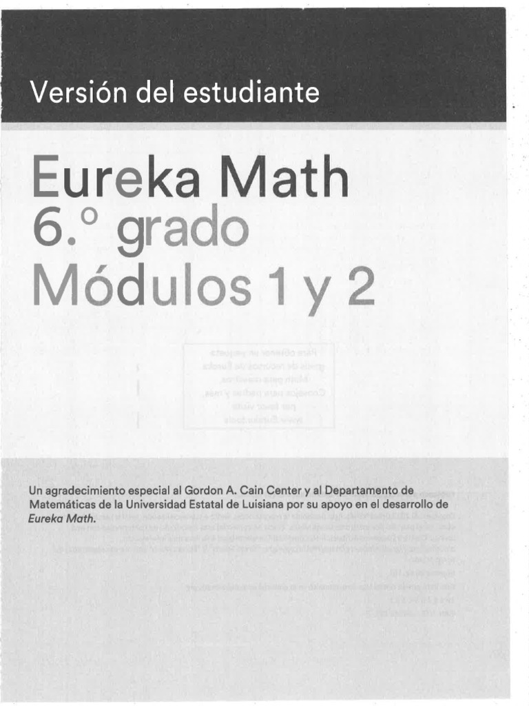 G6M1 Spanish Student Workbook | PDF