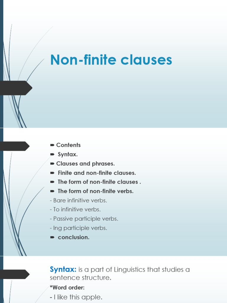 Understanding Non-Finite Clauses | PDF | Foreign Language Studies | Poetry