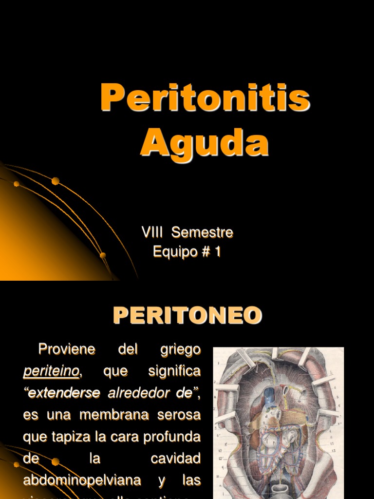 Peritonitis Aguda | PDF | Enfermedades digestivas | Especialidades Medicas