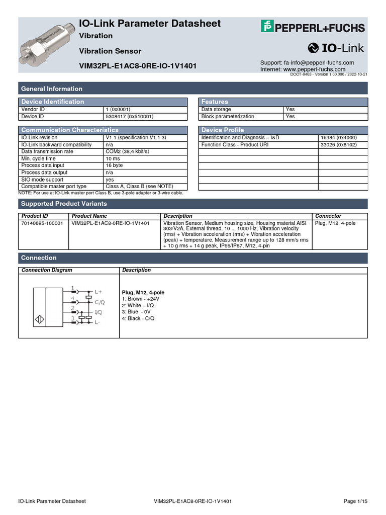 VIM32PL-E1AC8-0RE-IO-1V1401 Datasheet | PDF
