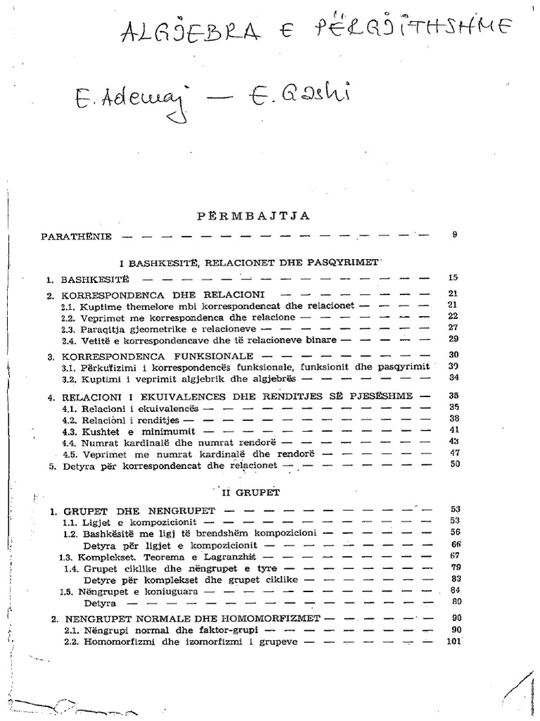 Algjebra e Pergjithshme (Emrush Gashi, Eshref Ade-231012-145311 | PDF
