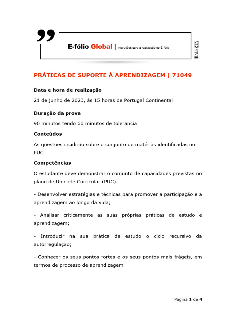 Exemplo E Folio B | PDF