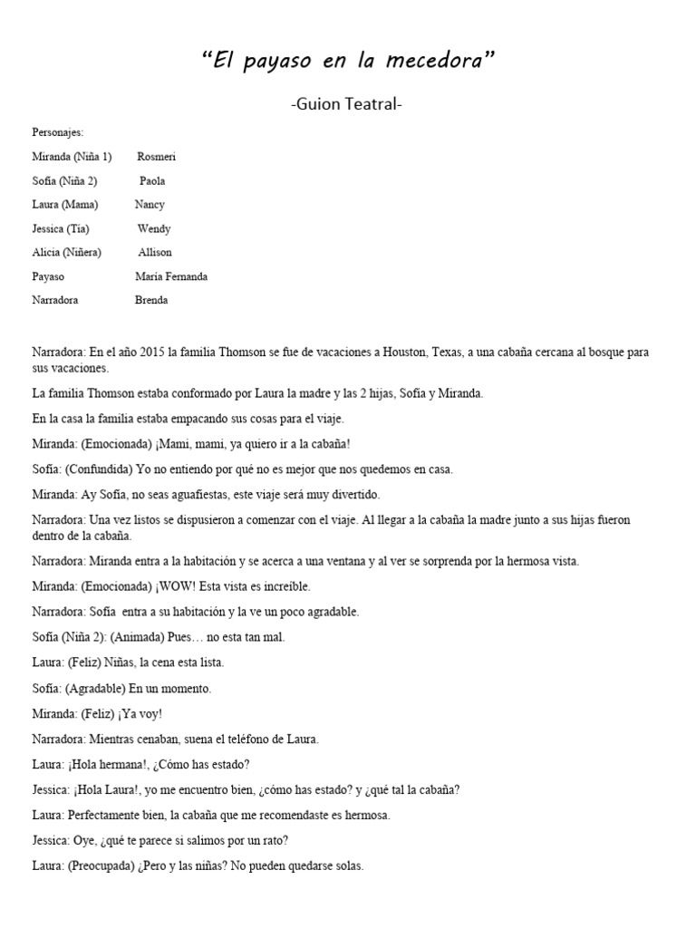 El Payaso en La Mecedora | PDF