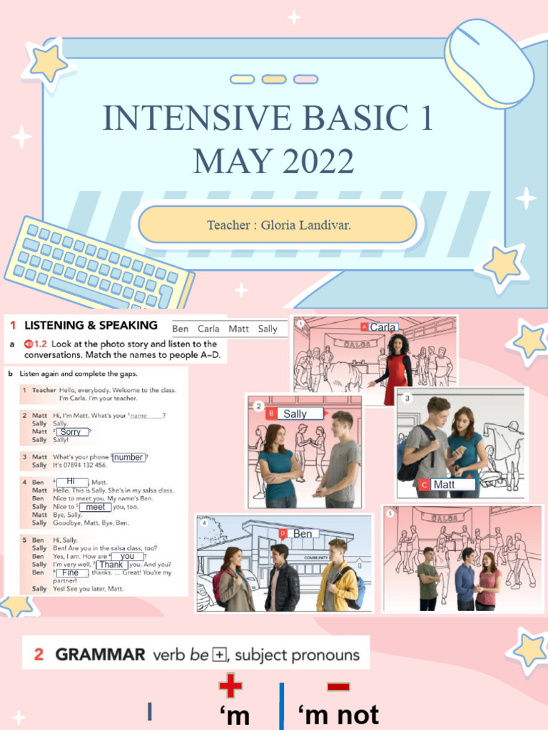 Intensive Basic English 1 Guide | PDF | Morphology | Human Communication