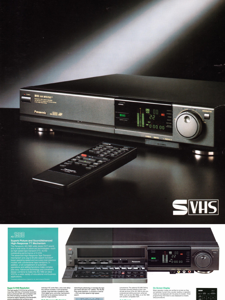 Hfe Panasonic Ag-1960 Brochure en | PDF