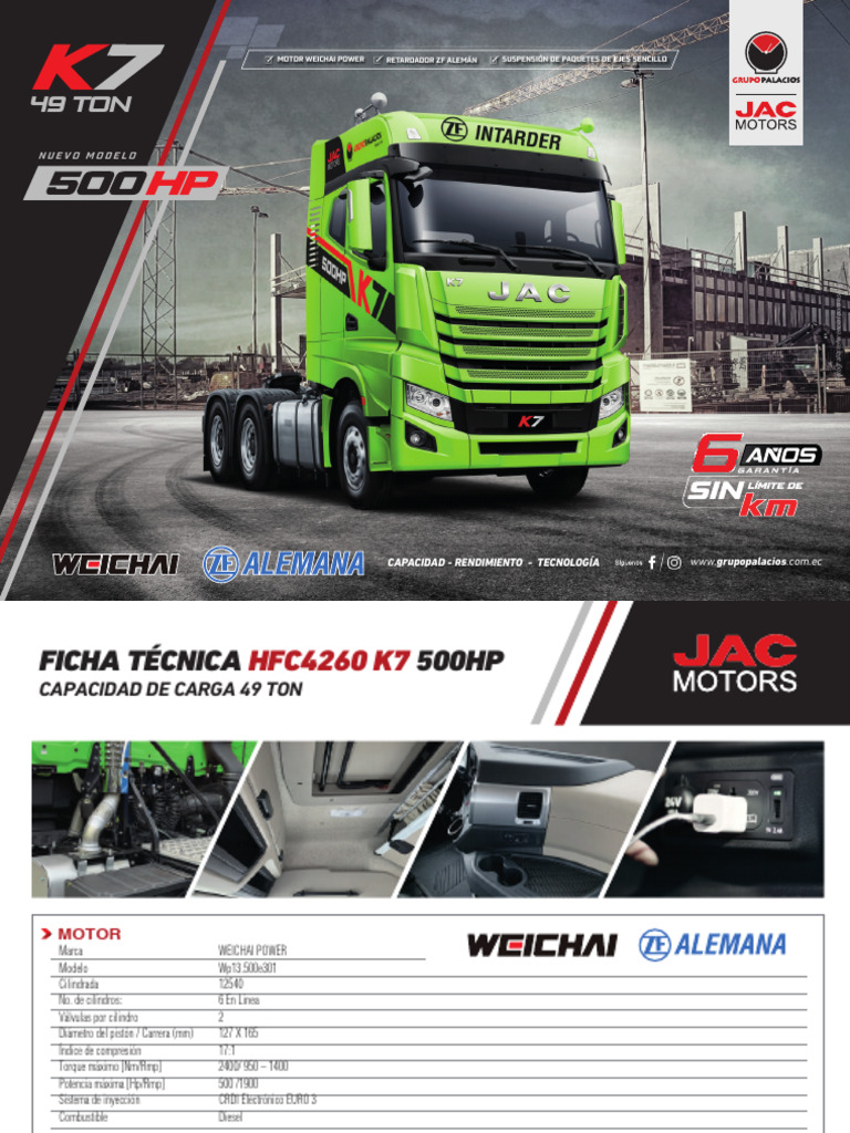 FICHA K7 500HP 1 - Compressed | PDF