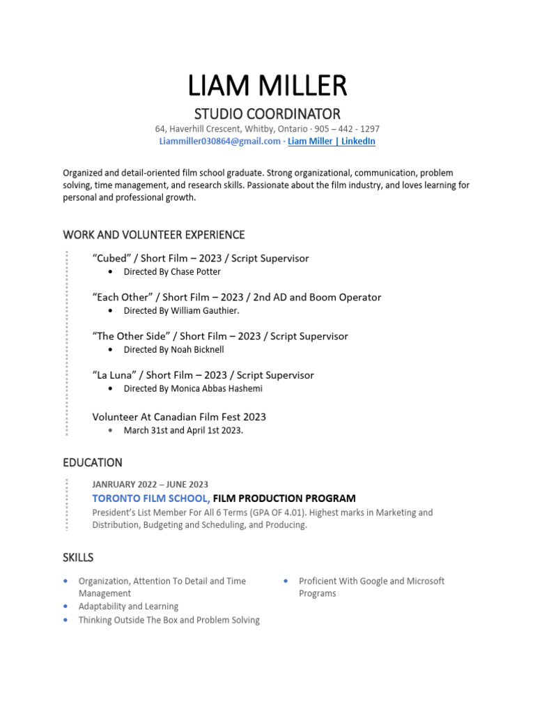 Film Industry Career Profile | PDF | Career & Growth