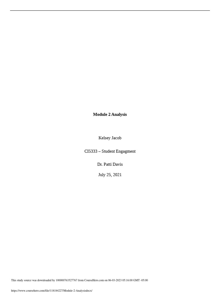 Module 2 Analysis | PDF