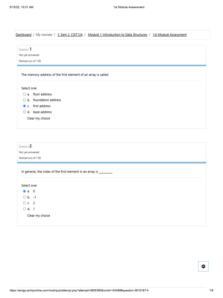 1st Module Assessment-2 | PDF | Computer Programming | Computing