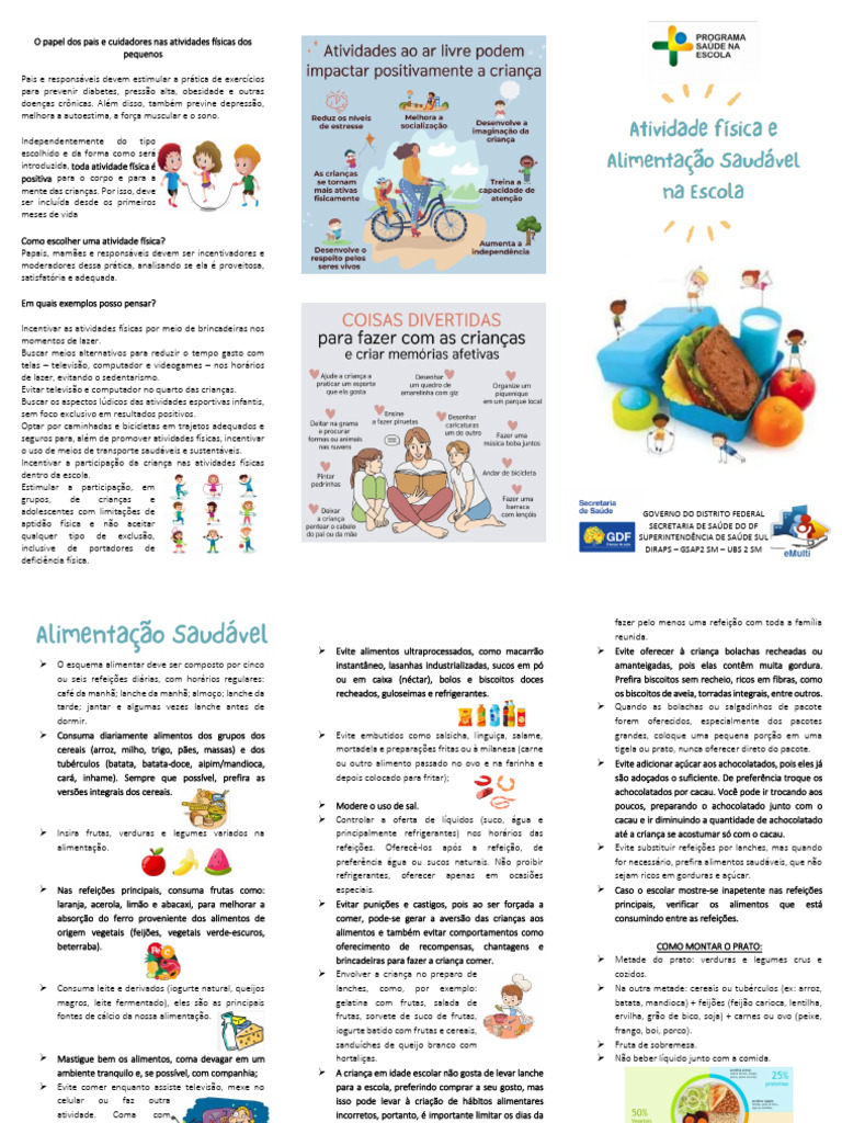 Folder Alimentação Saudável Da Criança | PDF