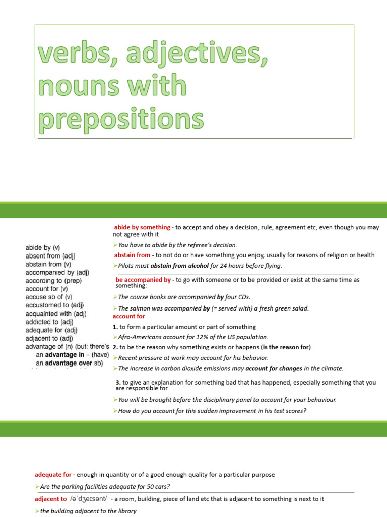 English Prepositions Guide | PDF | Expert | Verb