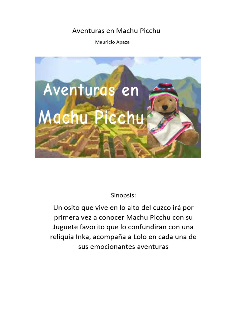 Aventuras de Lalo en Machu Picchu | PDF | Machu Picchu