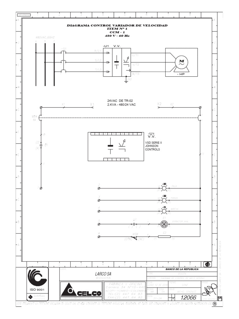 Diagramas de Control Eléctrico 480V | PDF