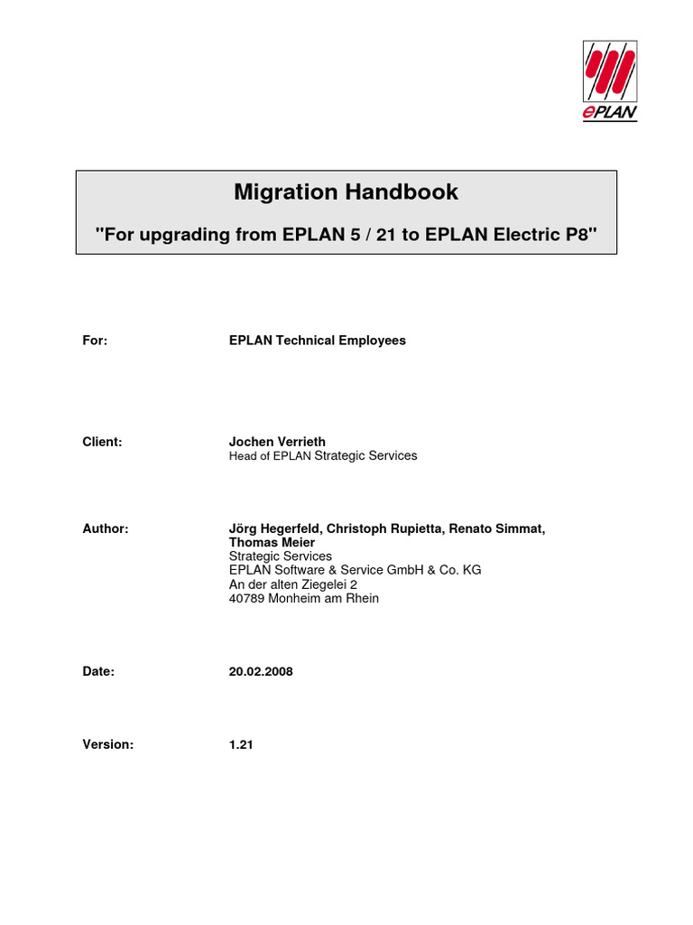 Eplan p8 Upgrade Handbook | PDF
