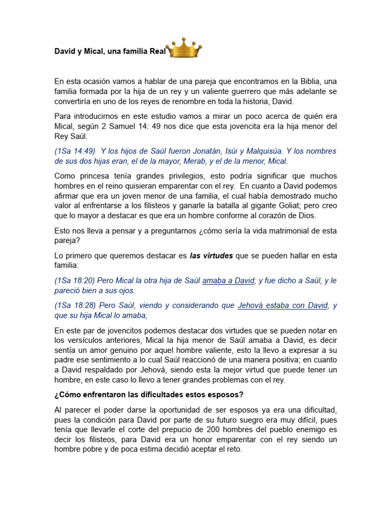 David y Mical | PDF