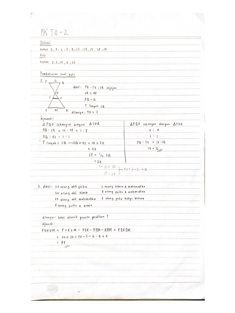 Pembahasan Kisi-Kisi Kuis PK-2 Inten 2 | PDF