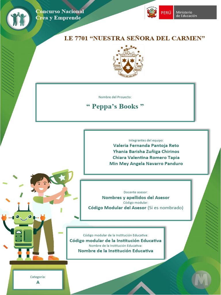 Modelo de Proyecto Crea y Emprende | PDF | El pensamiento de diseño ...