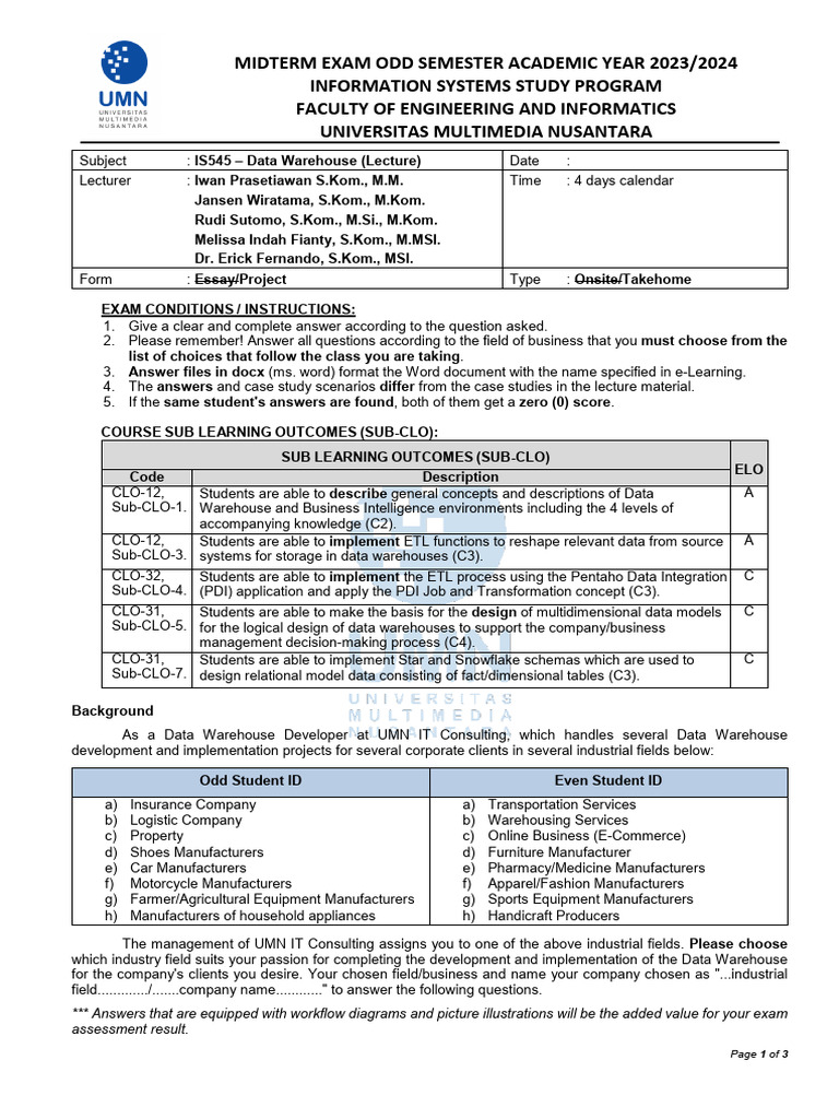 takehome-Midterm-IS545-Data Warehouse (LEC) - Odd 2223 | Download Free PDF | Data Warehouse ...