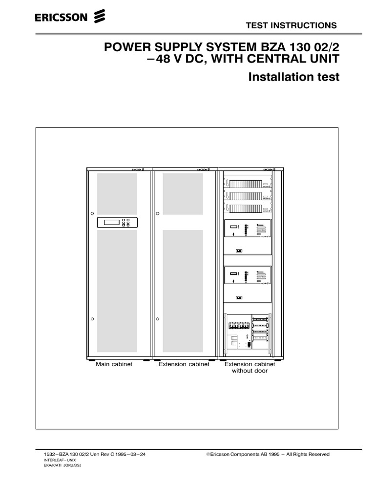 Power Supply System Bza 130 02/2 - 48 V DC, With Central Unit ...