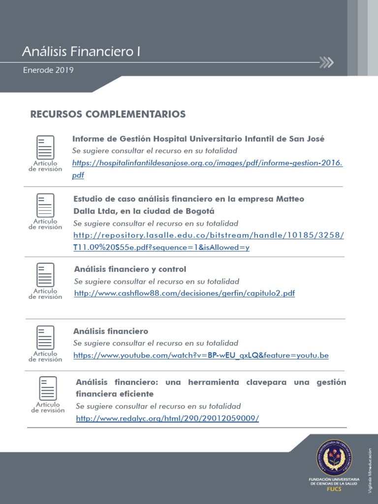 S2 - Recursos Complementarios Análisis Financiero I | PDF