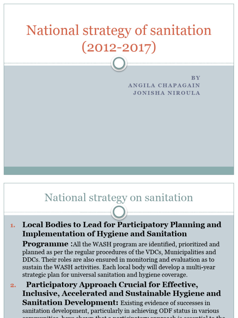 National Sanitation Strategy 2012-2017 | PDF | Wash | Sanitation