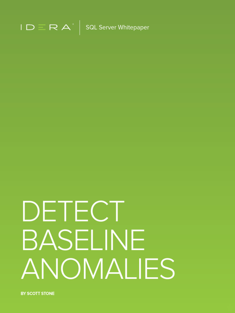 Detect Baseline Anomalies Pdf Normal Distribution Statistics