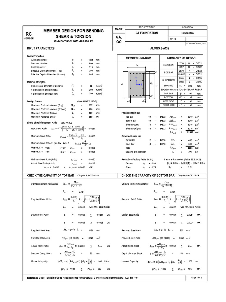Design of Beam For Shear & Torsion | PDF | Beam (Structure) | Building Engineering