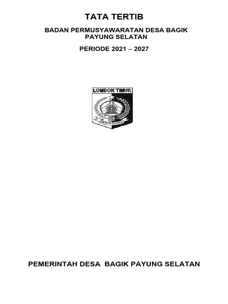 TATIB-BPD Desa BPS WORD 2021 | PDF