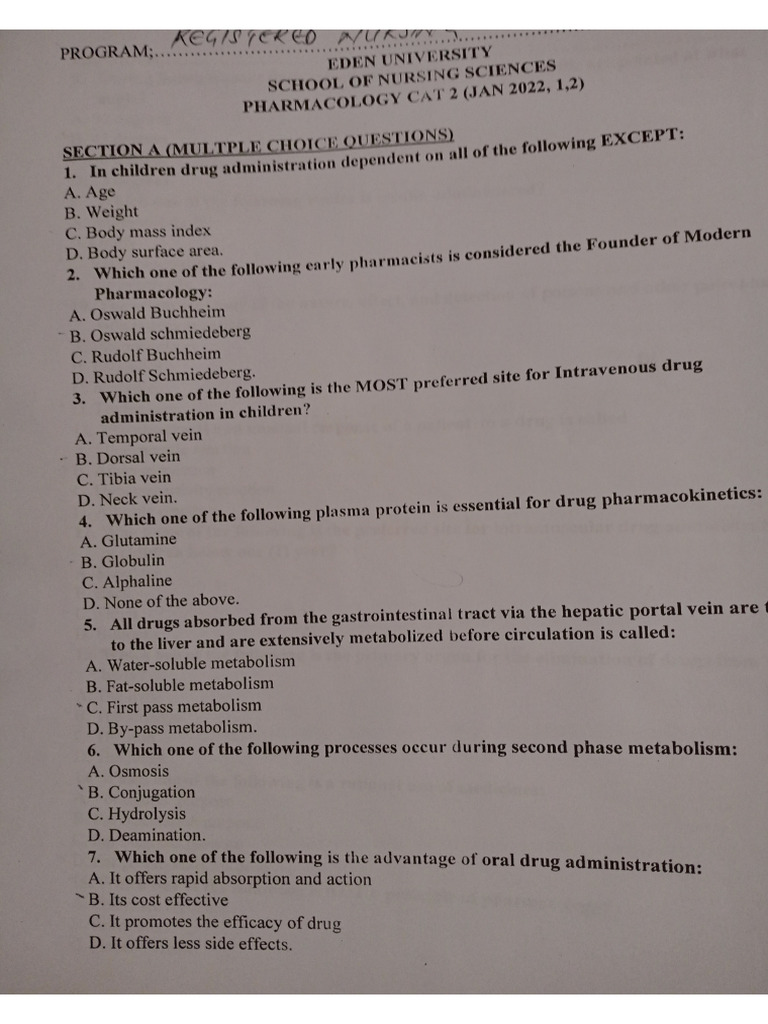 PHARMACOLOGY CA2 | PDF