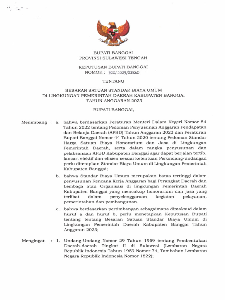 Perbup Sbu 2023 | PDF