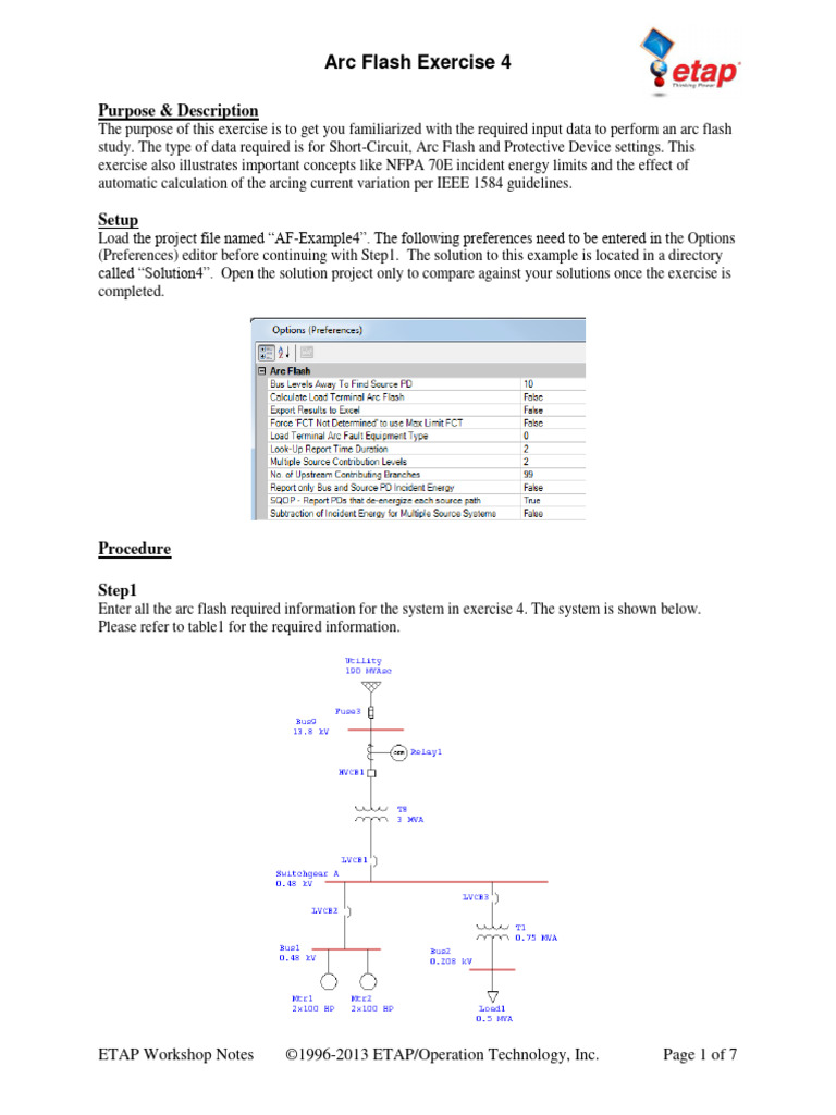 ArcFlash Example4 | PDF | Components | Power (Physics)