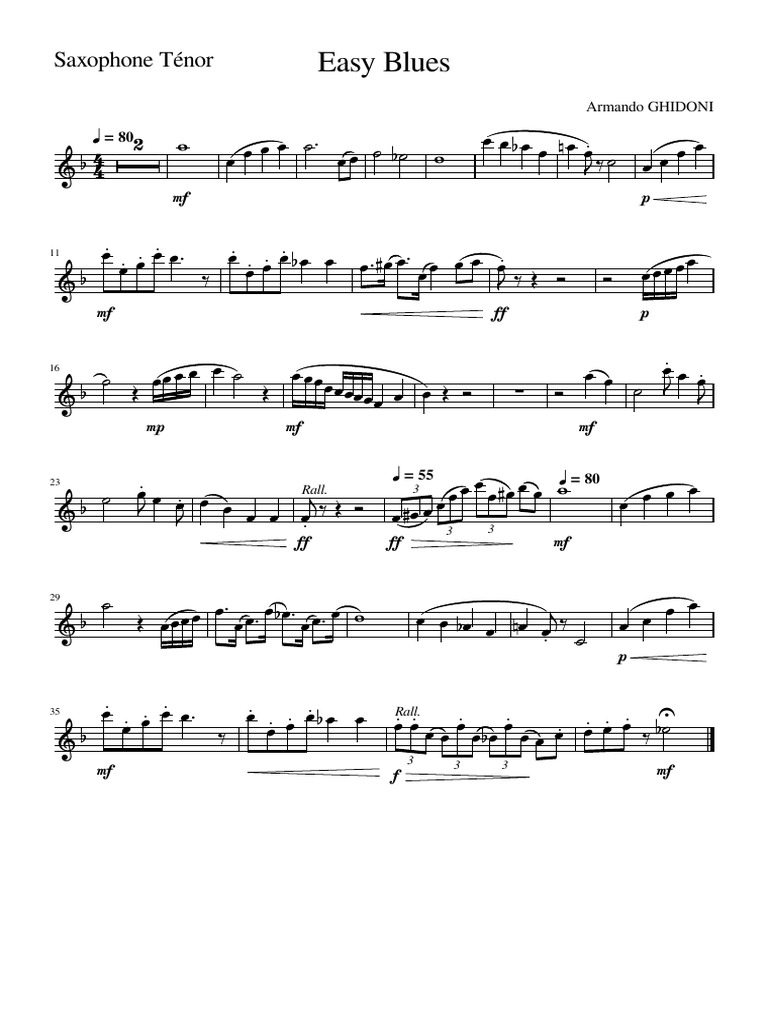 Easy Blues - Ghidoni-Partitura e Partes | PDF